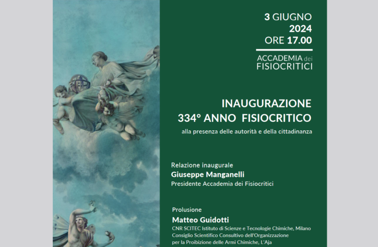 Si apre il 3 giugno il 334° Anno Fisiocritico | Il Cittadino Online